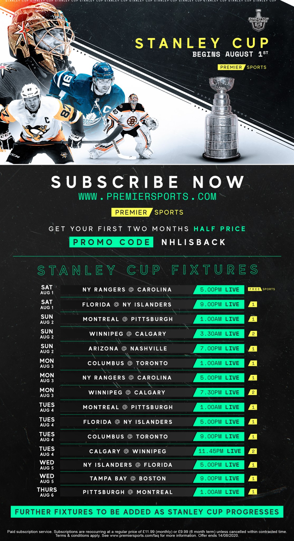 How to watch 2020 Stanley Cup Playoffs in the UK – UK Hockey Blog